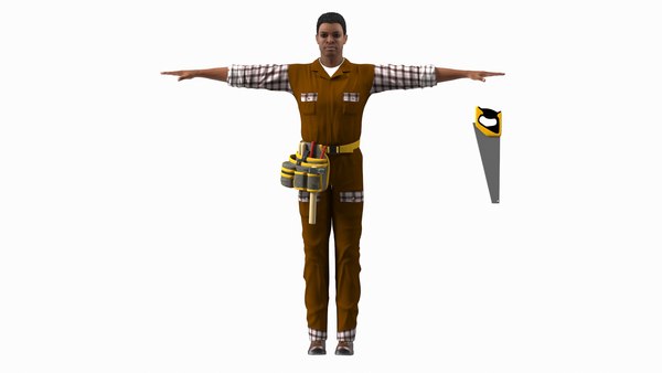 Afro american woodworker rigged 3D model - TurboSquid 1683146