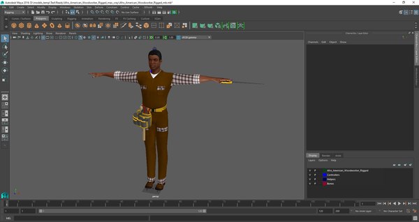 Afro american woodworker rigged 3D model - TurboSquid 1683146