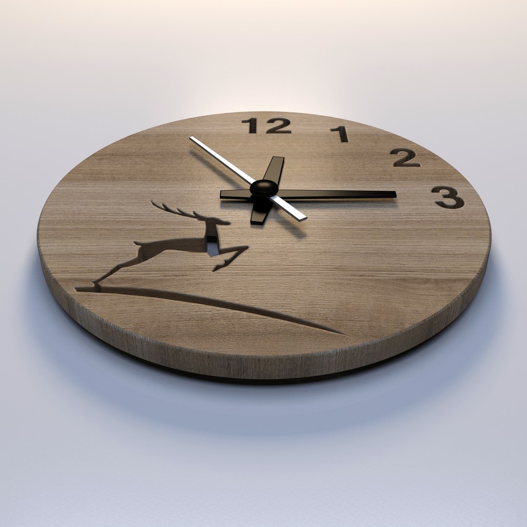 3D Model Deer Clock - TurboSquid 1988253
