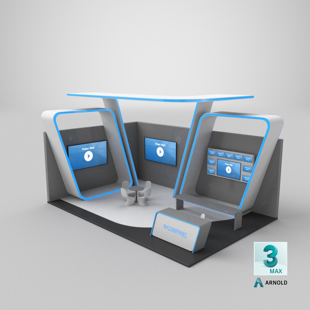 Exhibition Stand 4 Model - TurboSquid 2034496