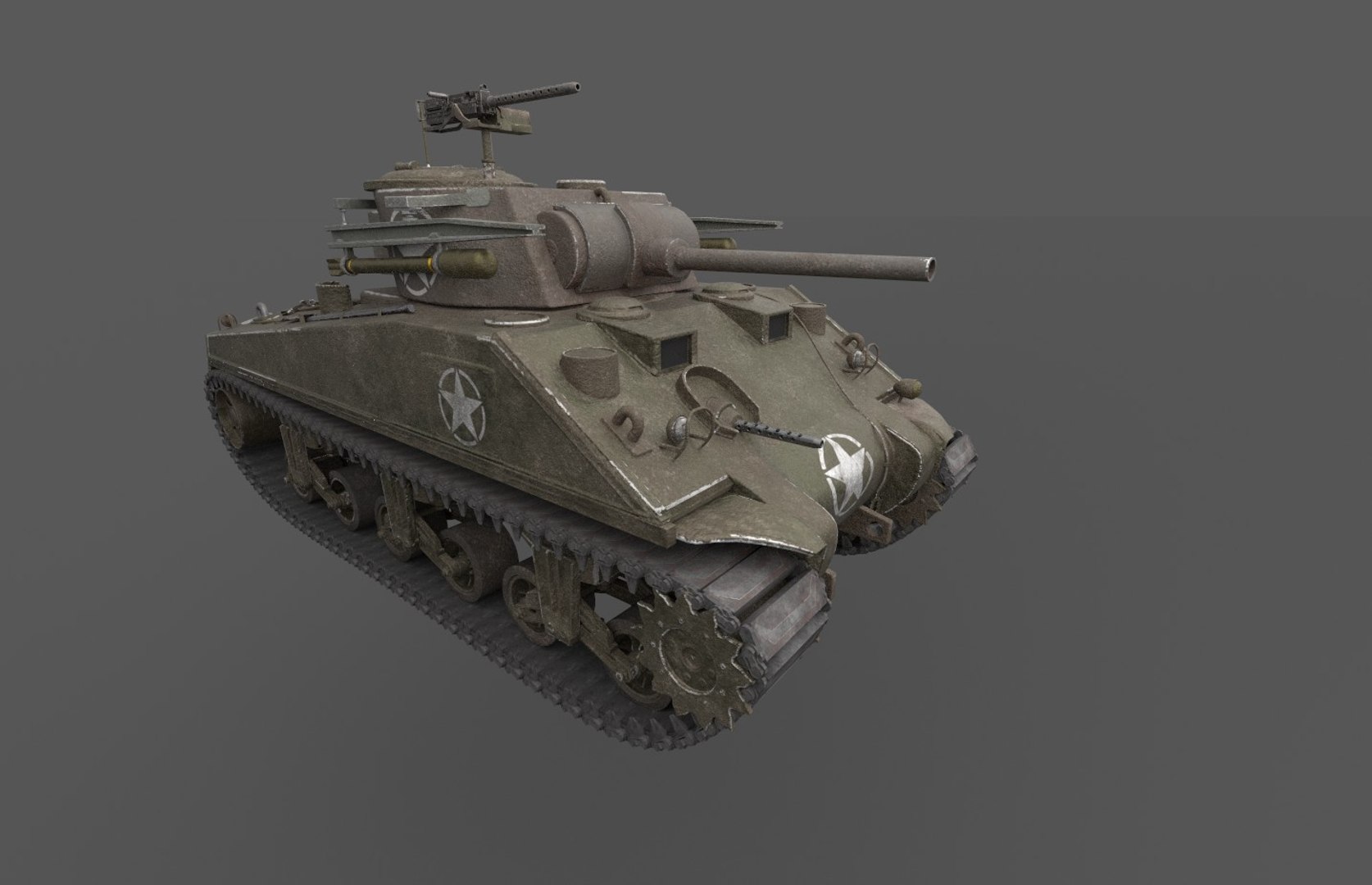 M4 Sherman Tank 3D - TurboSquid 1504645