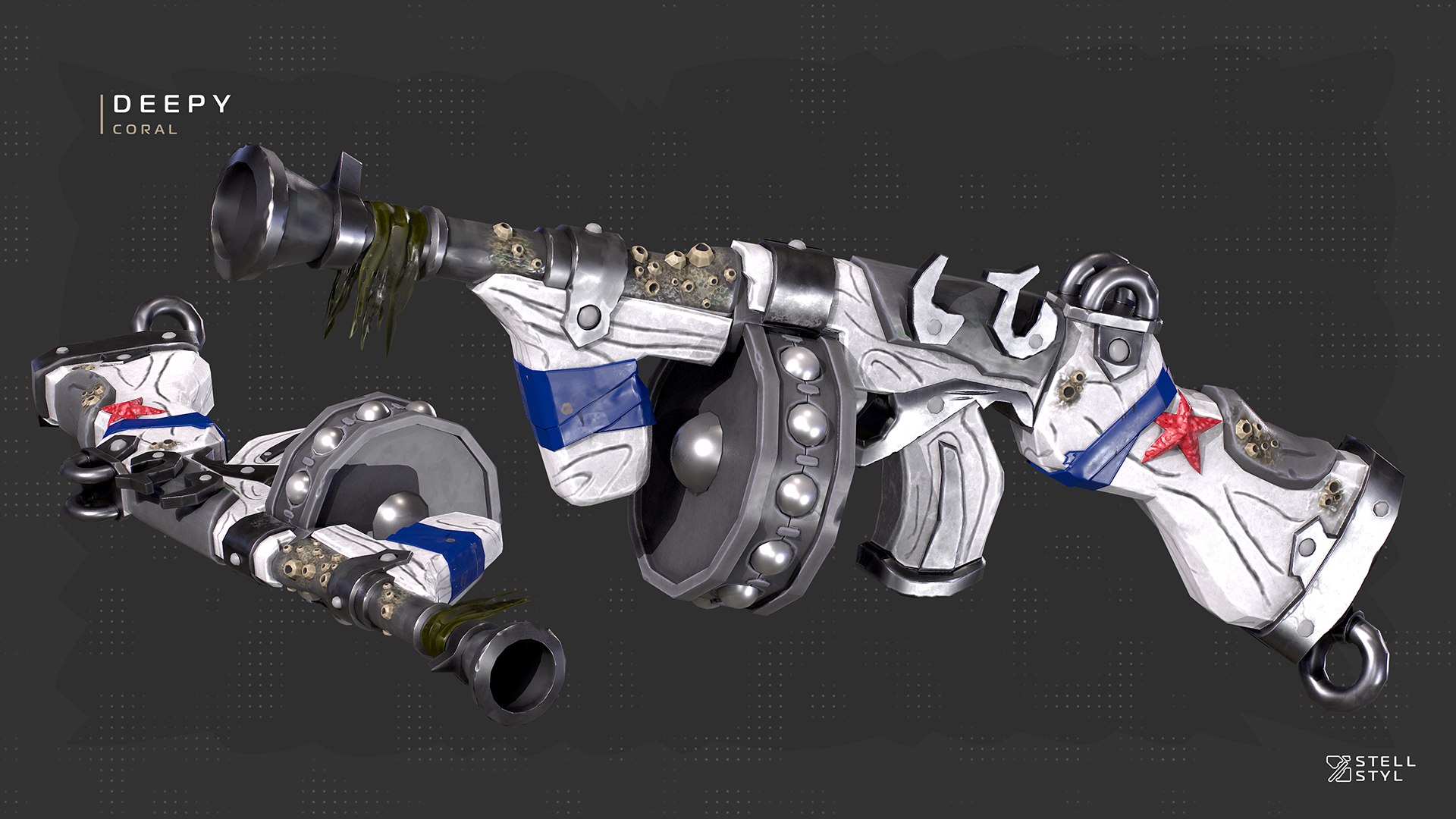 DEEPY STELL STYL STYLIZED GUN 3D Model - TurboSquid 1993726