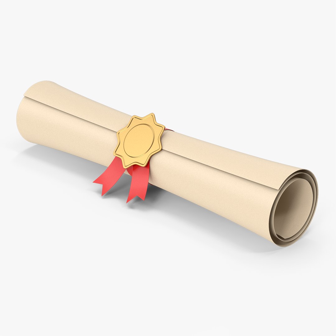 Scroll Certificate model - TurboSquid 2046116