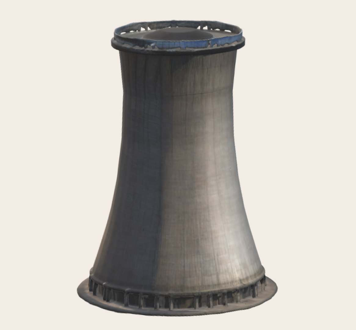 3D Nuclear Reactor Cooling Tower - TurboSquid 2367252