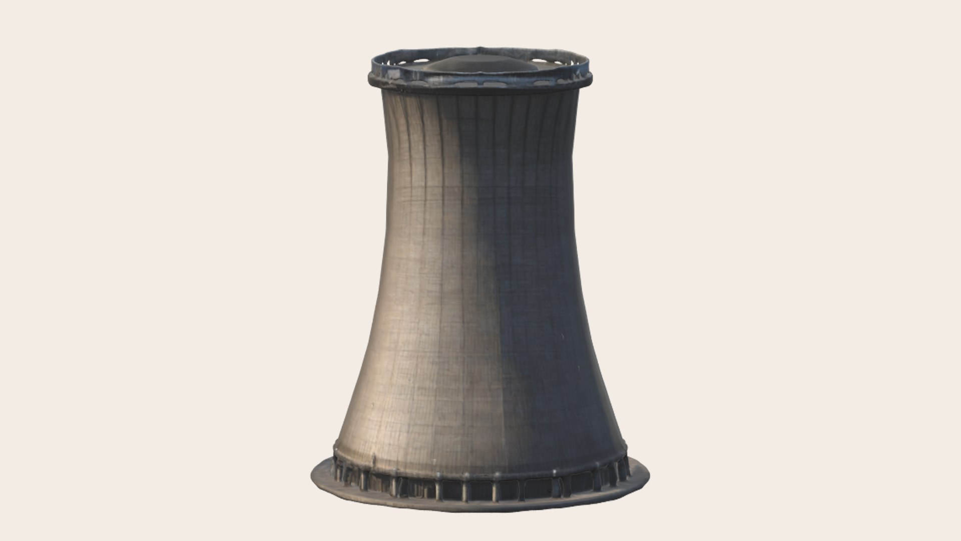 3D Nuclear Reactor Cooling Tower - TurboSquid 2367252