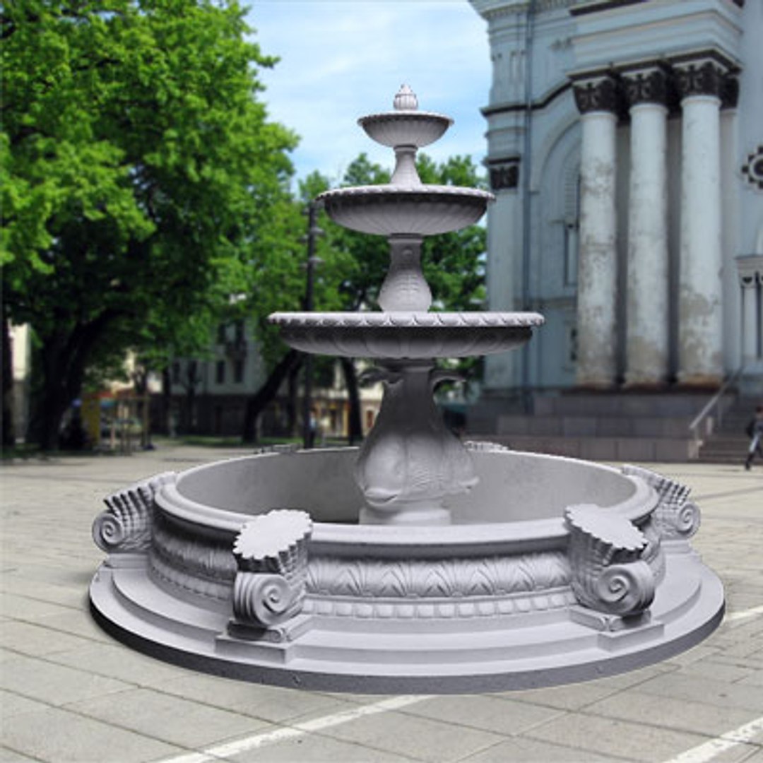Marble Fountain 3d Model