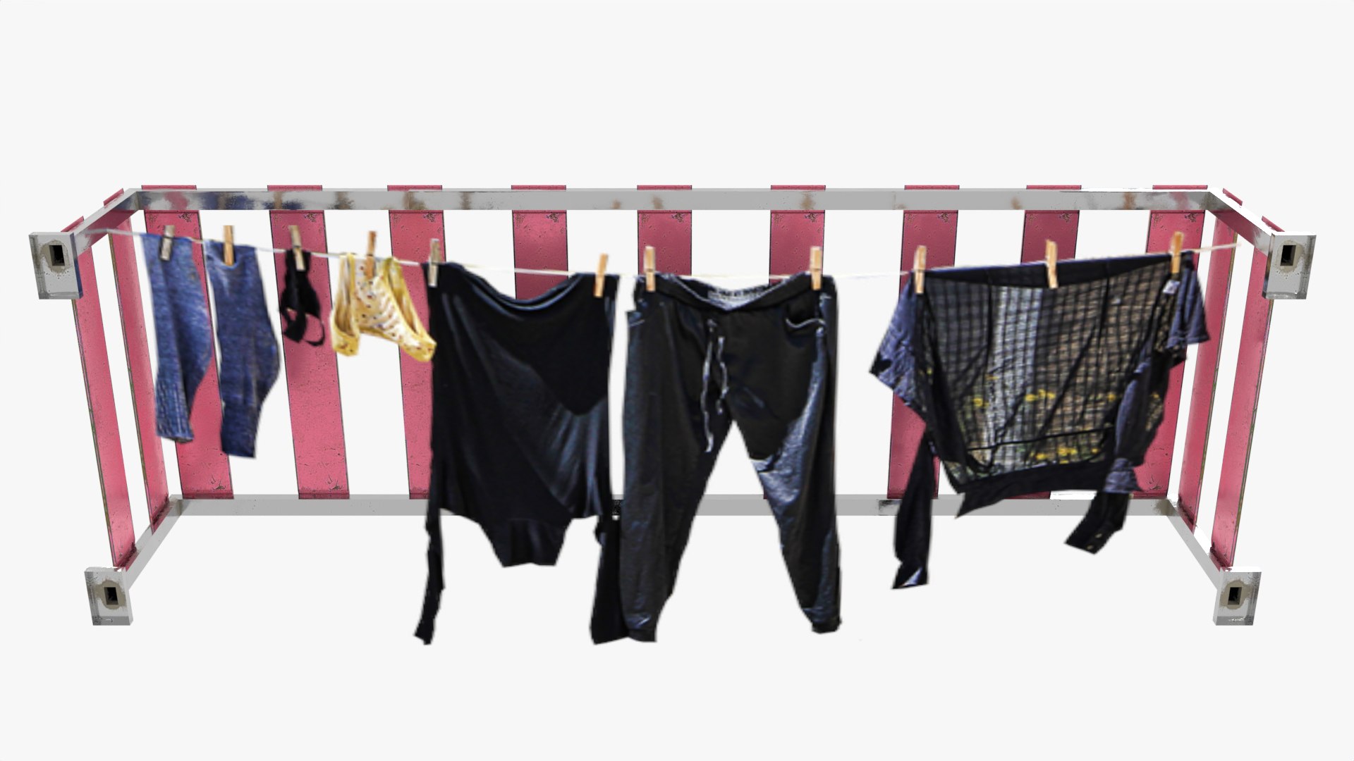 3D Clothes Rack - TurboSquid 1847609