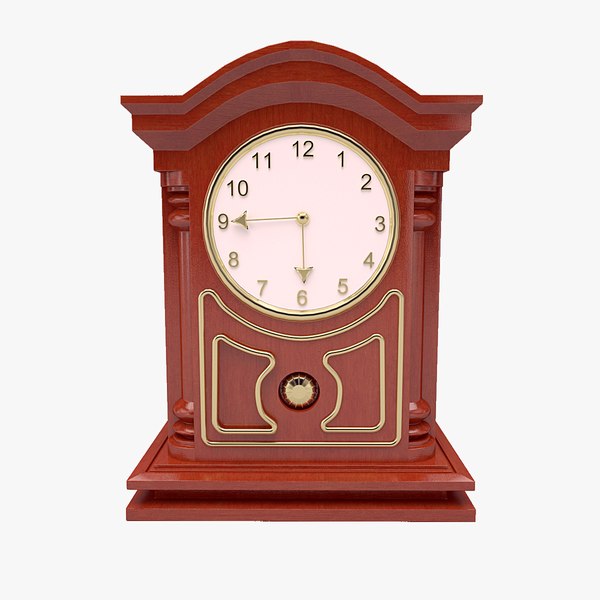 3d model mechanical table clock