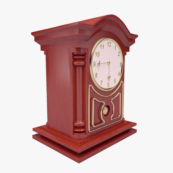 3d model mechanical table clock