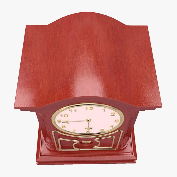 3d model mechanical table clock