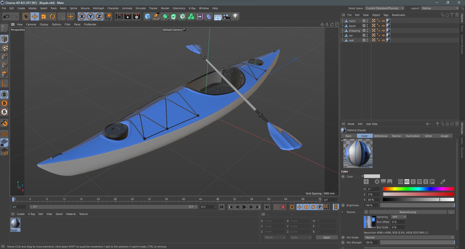 Kayak Boat 01 3D Model - TurboSquid 2124773