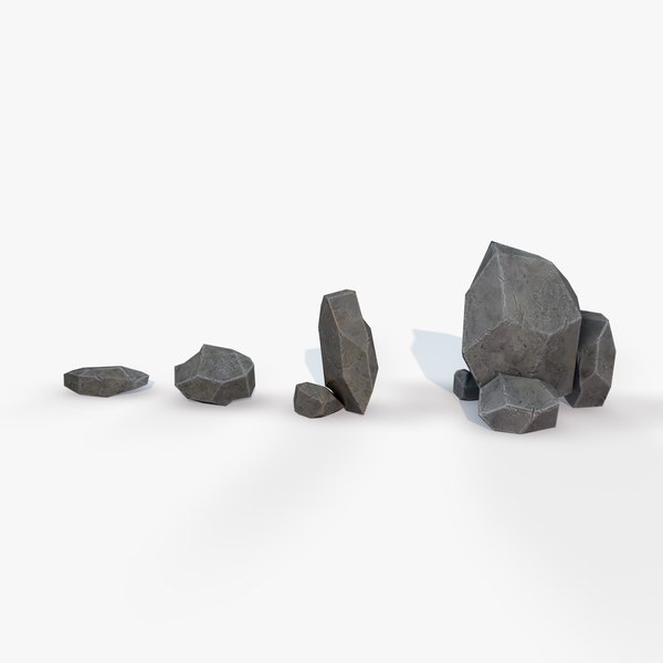3D Assets Pack of Stones game ready - TurboSquid 1791556