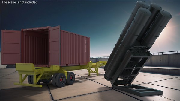 트레일러에 탑재된 미사일 발사 컨테이너 3D 모델 - TurboSquid 2459925