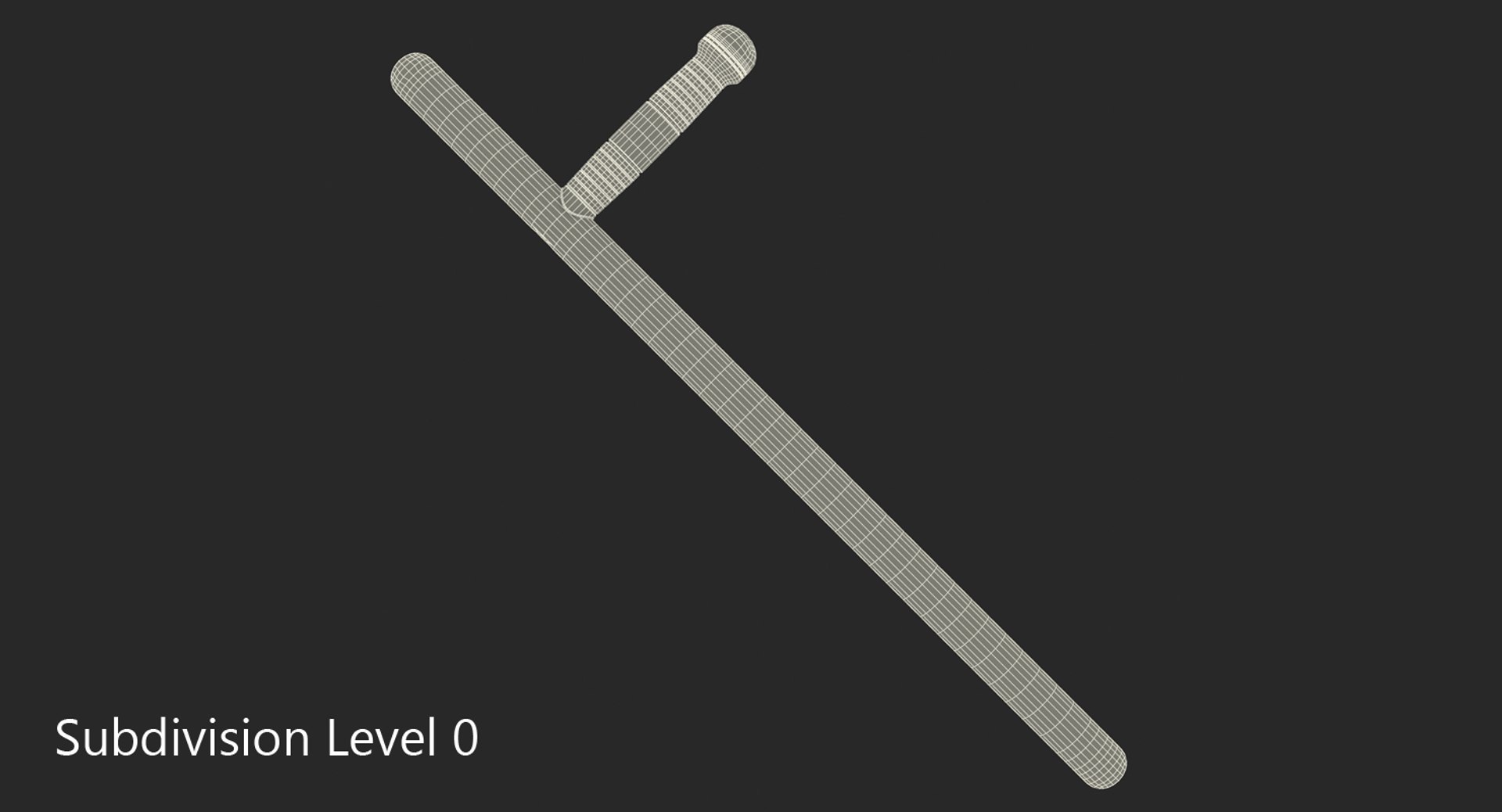 3d Model Police Handle Baton