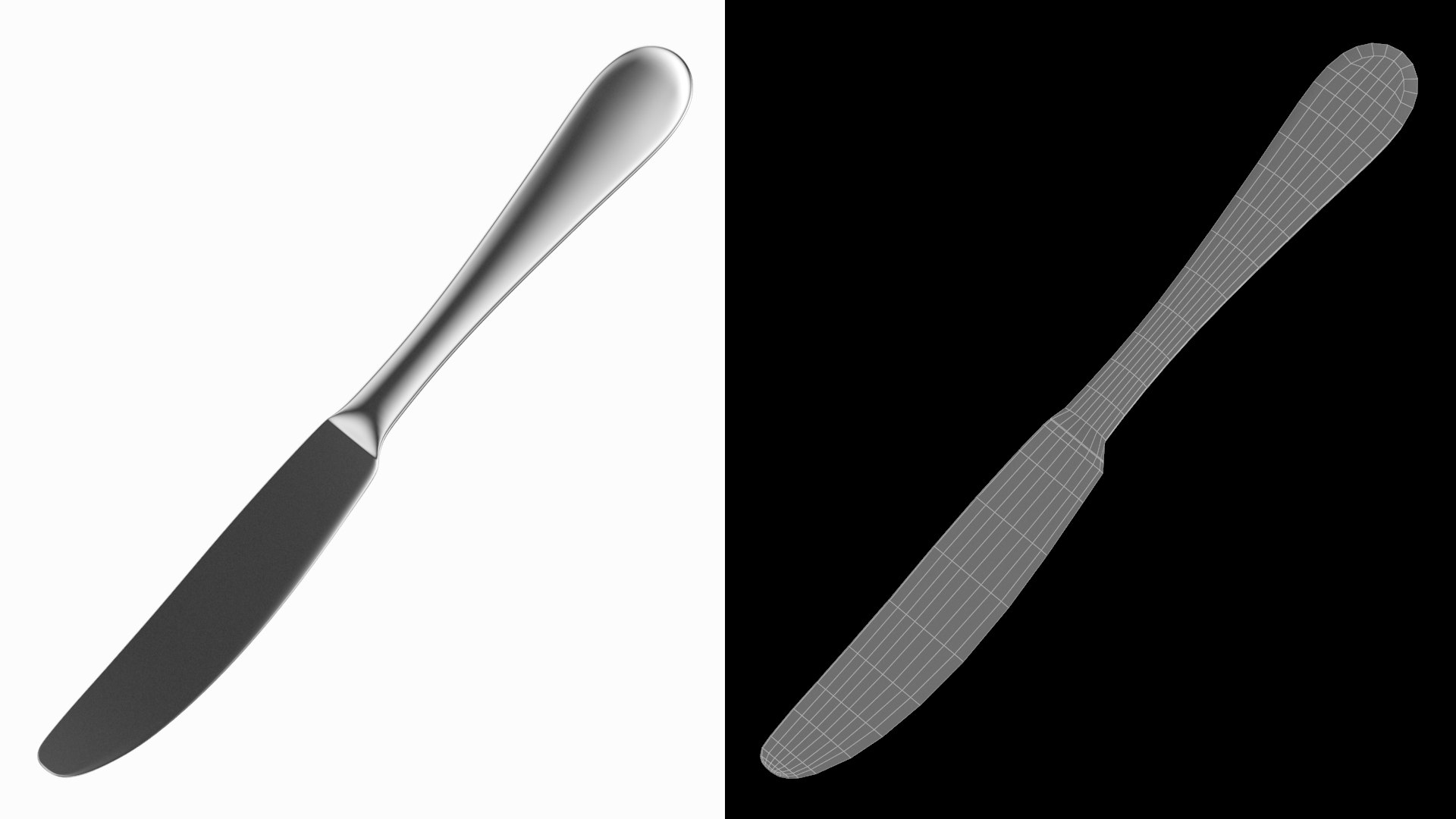 3D Table Dinner Knife Generic Cutlery - TurboSquid 2202354
