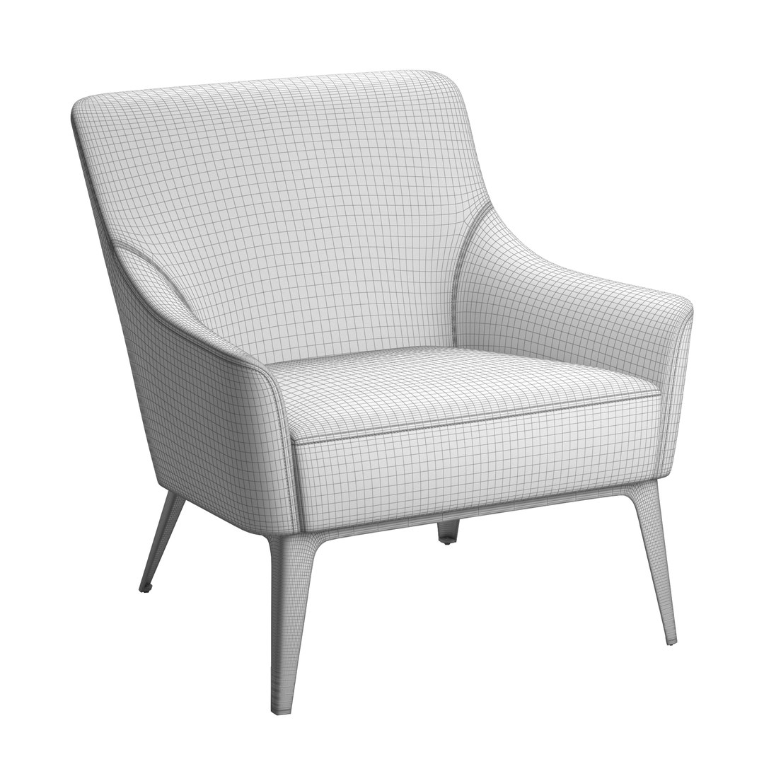 Dunbar Accent Chair 3D Model - TurboSquid 1881083