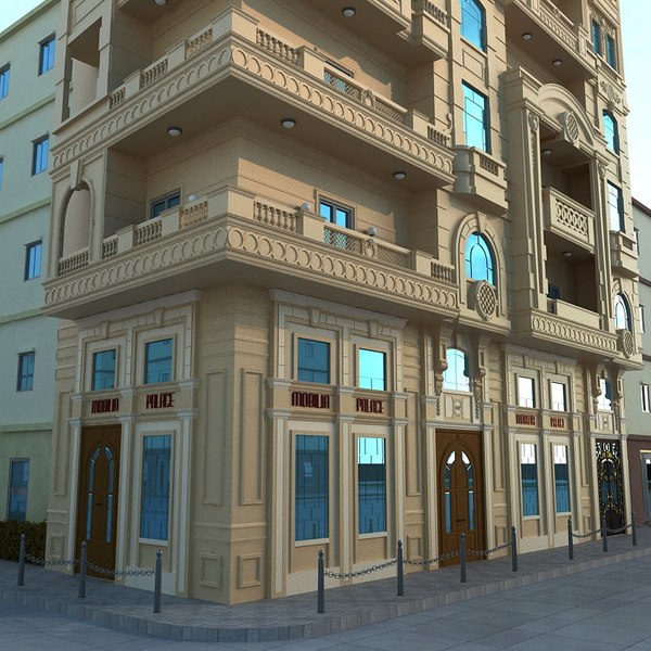 Corner building model - TurboSquid 1703513