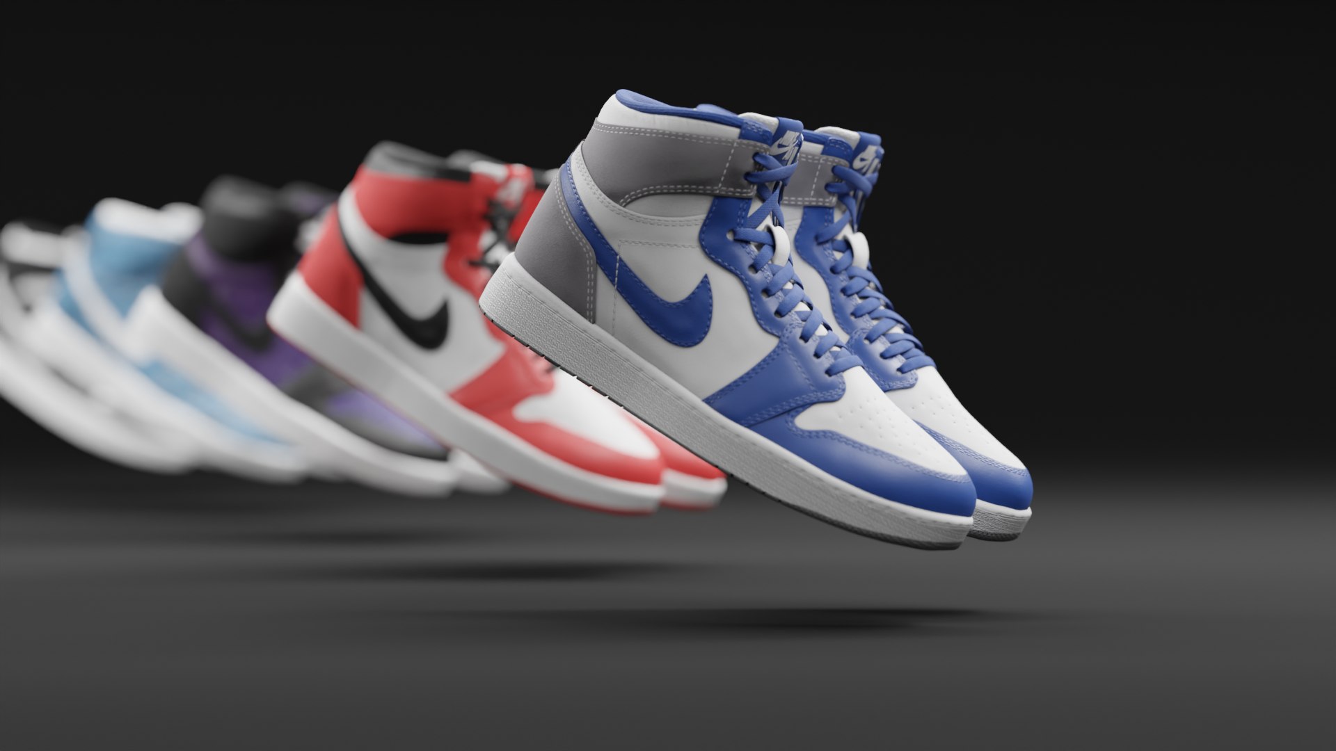 3D Air Jordan Nike Shoes - Pack Of 10 - Highpoly - TurboSquid 2191999