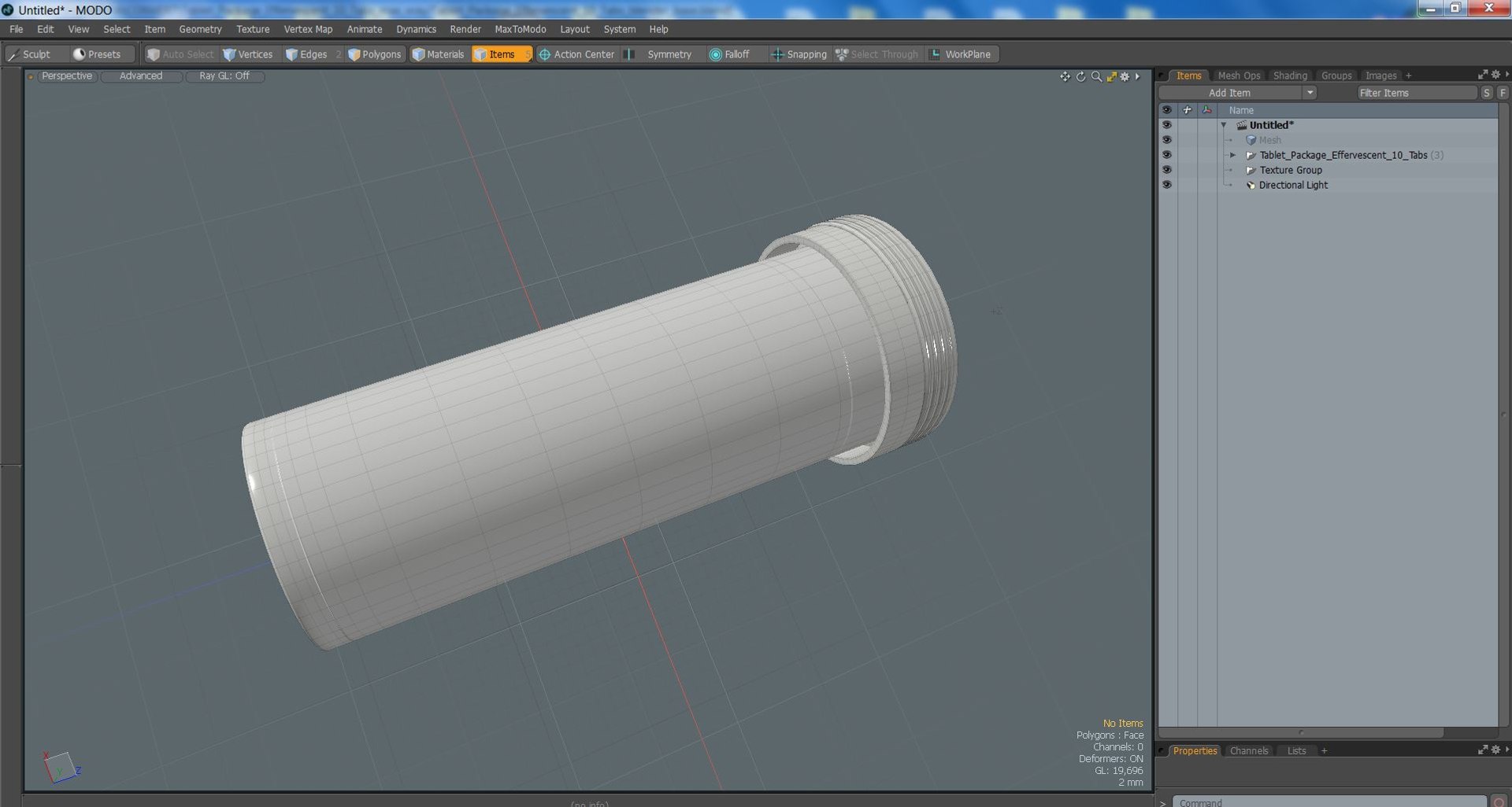 Tablet Package Effervescent 10 Tabs 3D Model - TurboSquid 2211485