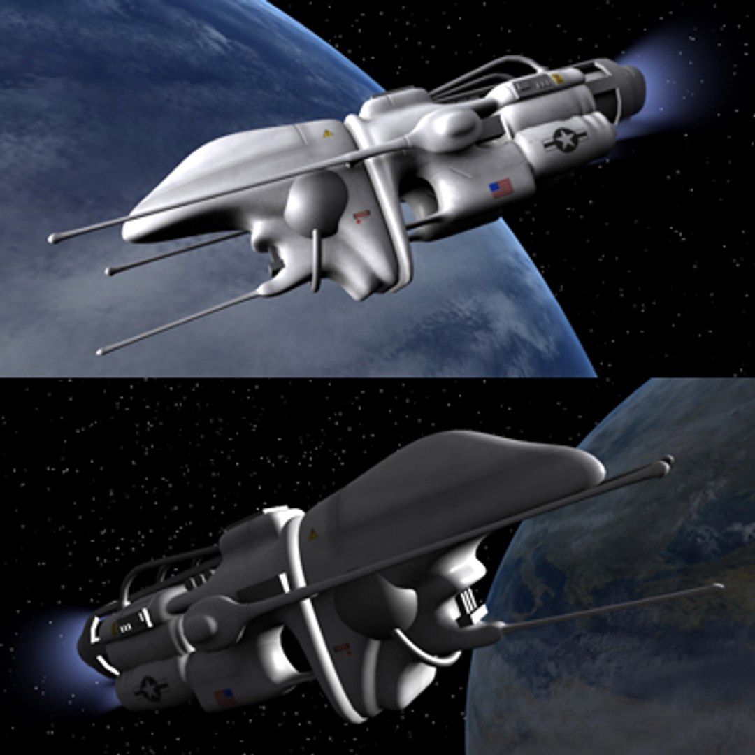 3d Surveillance Space Drone Model