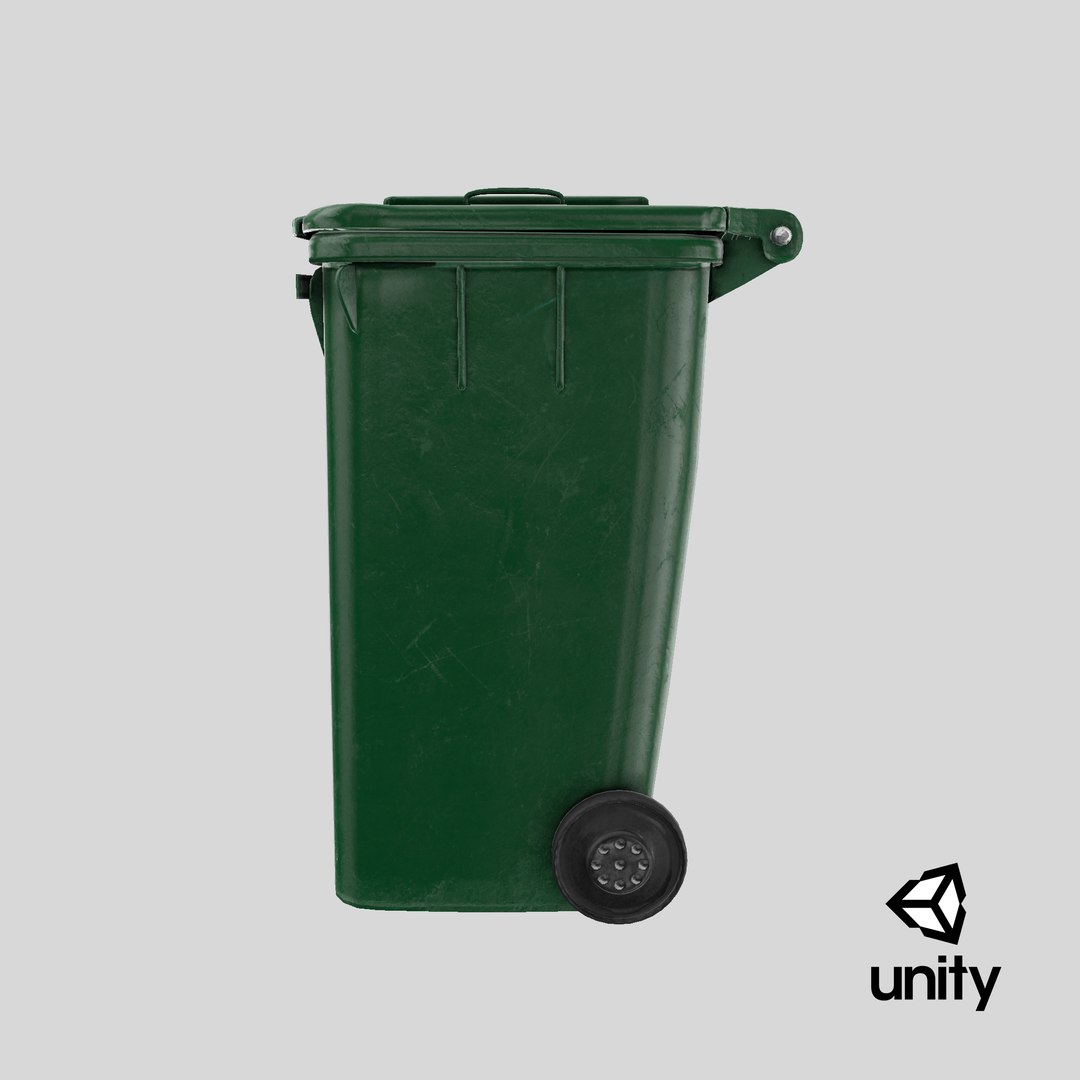 Trash bin green 3D model - TurboSquid 1269996