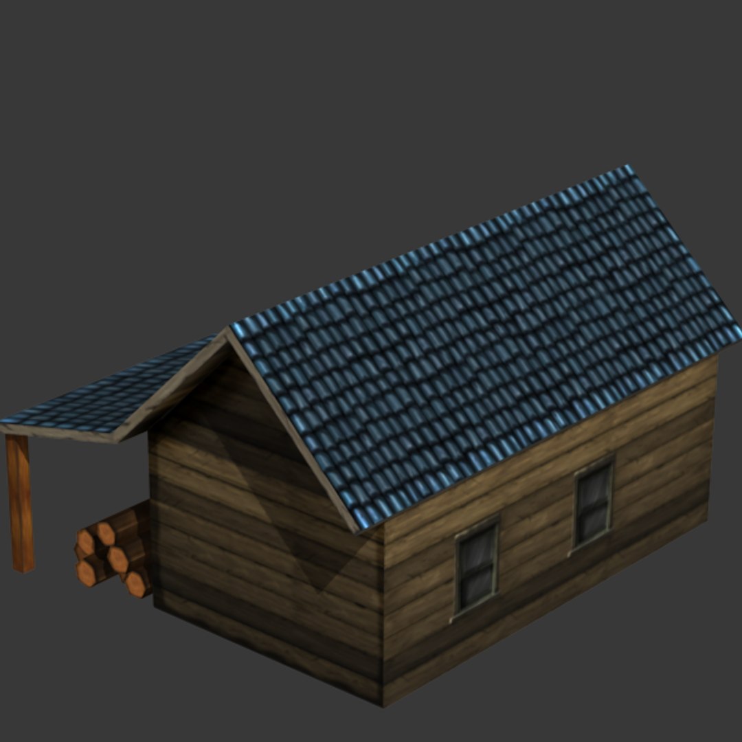 3d model wood cutter house