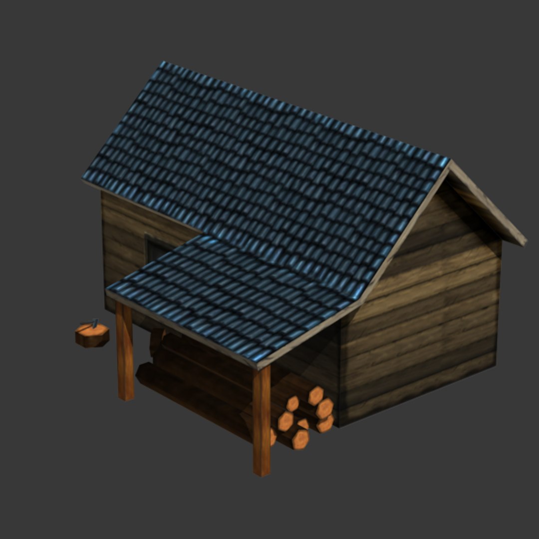 3d model wood cutter house