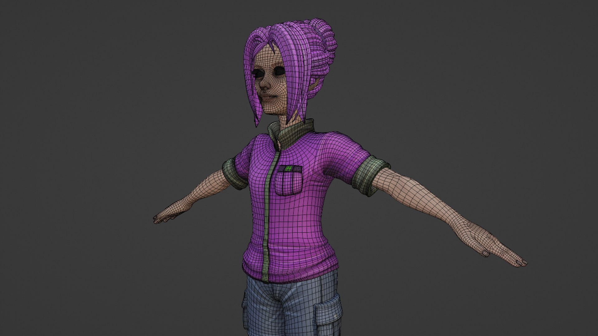 3D Cartoon Rigged Cute Little Girl-Shina Character 3D Model Model ...