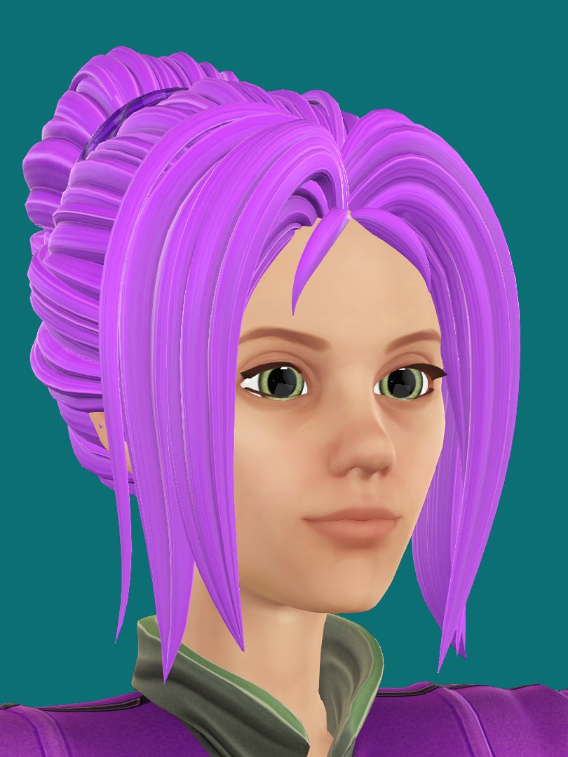 3D Cartoon Rigged Cute Little Girl-Shina Character 3D Model Model ...