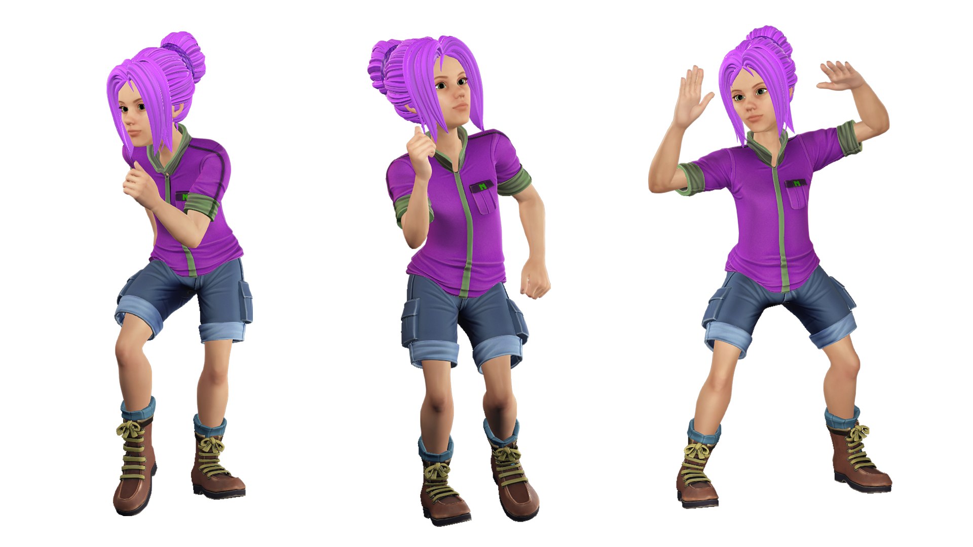 3D Cartoon Rigged Cute Little Girl-Shina Character 3D Model Model ...