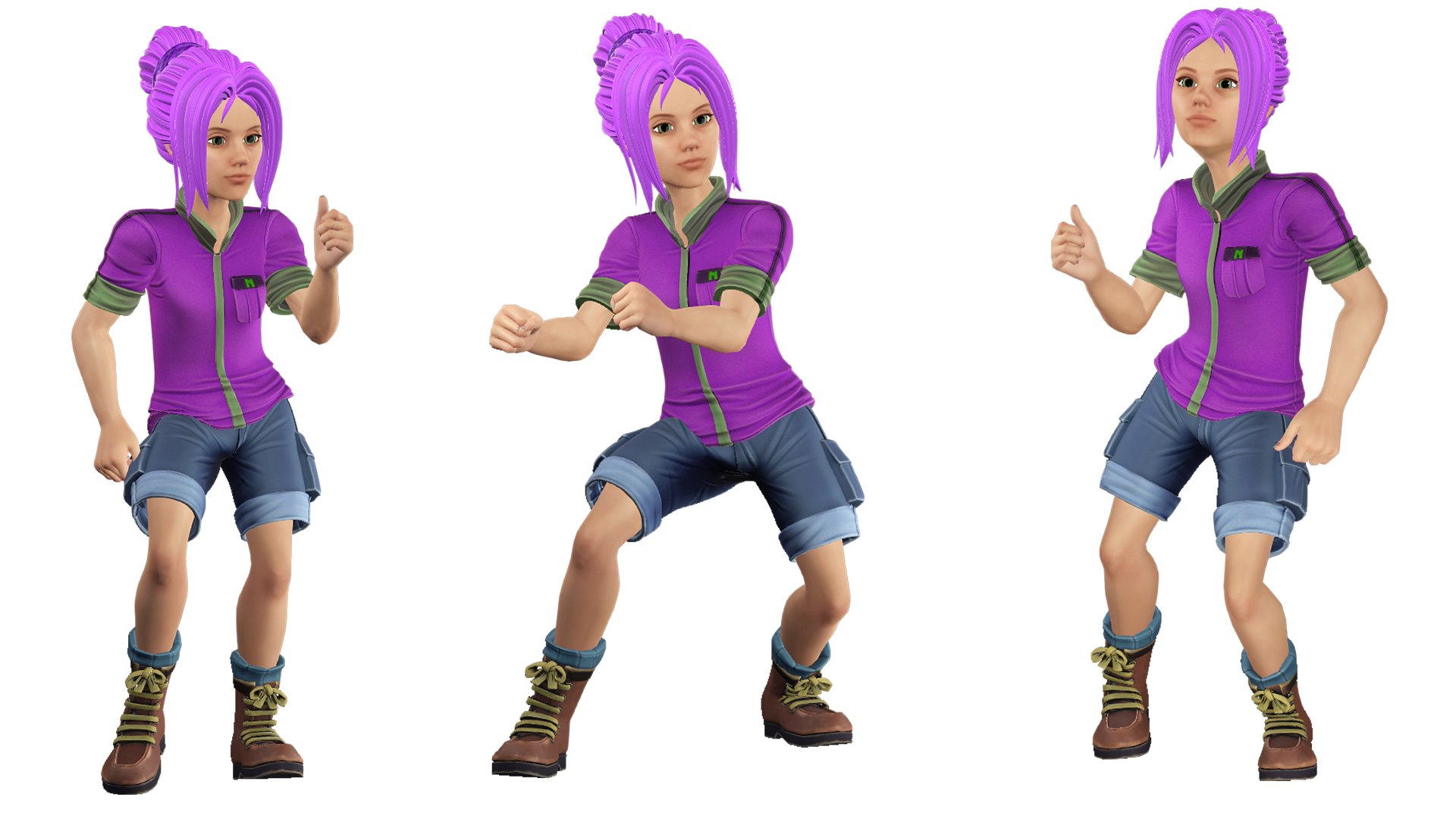 3D Cartoon Rigged Cute Little Girl-Shina Character 3D Model Model ...