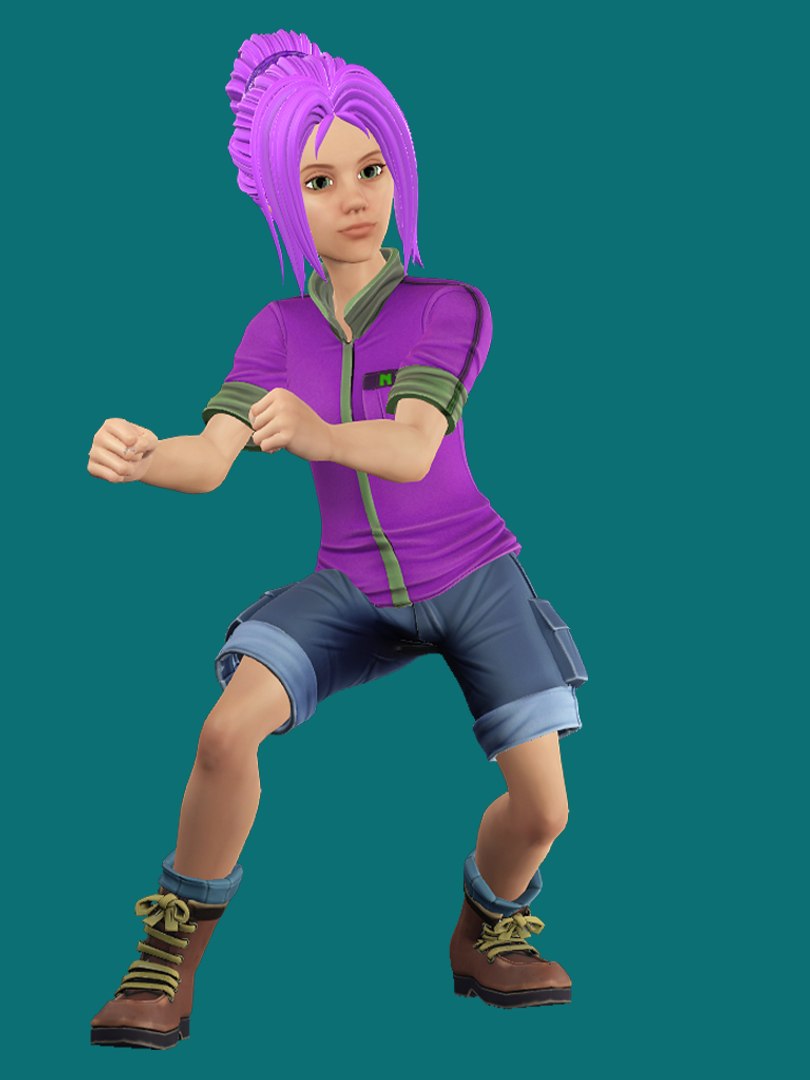 3D Cartoon Rigged Cute Little Girl-Shina Character 3D Model Model ...