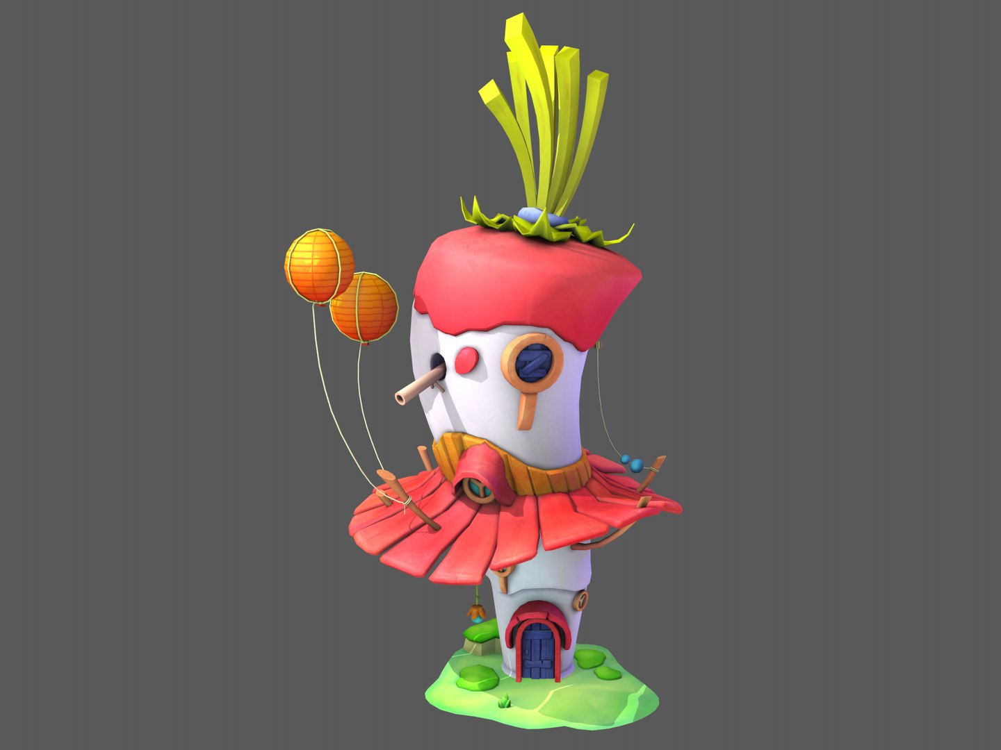 Carrot House 3D - TurboSquid 1561187