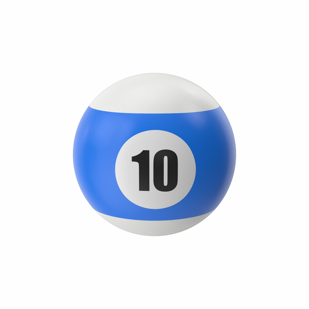 Pool Snooker Ball 10 3D - TurboSquid 2195041