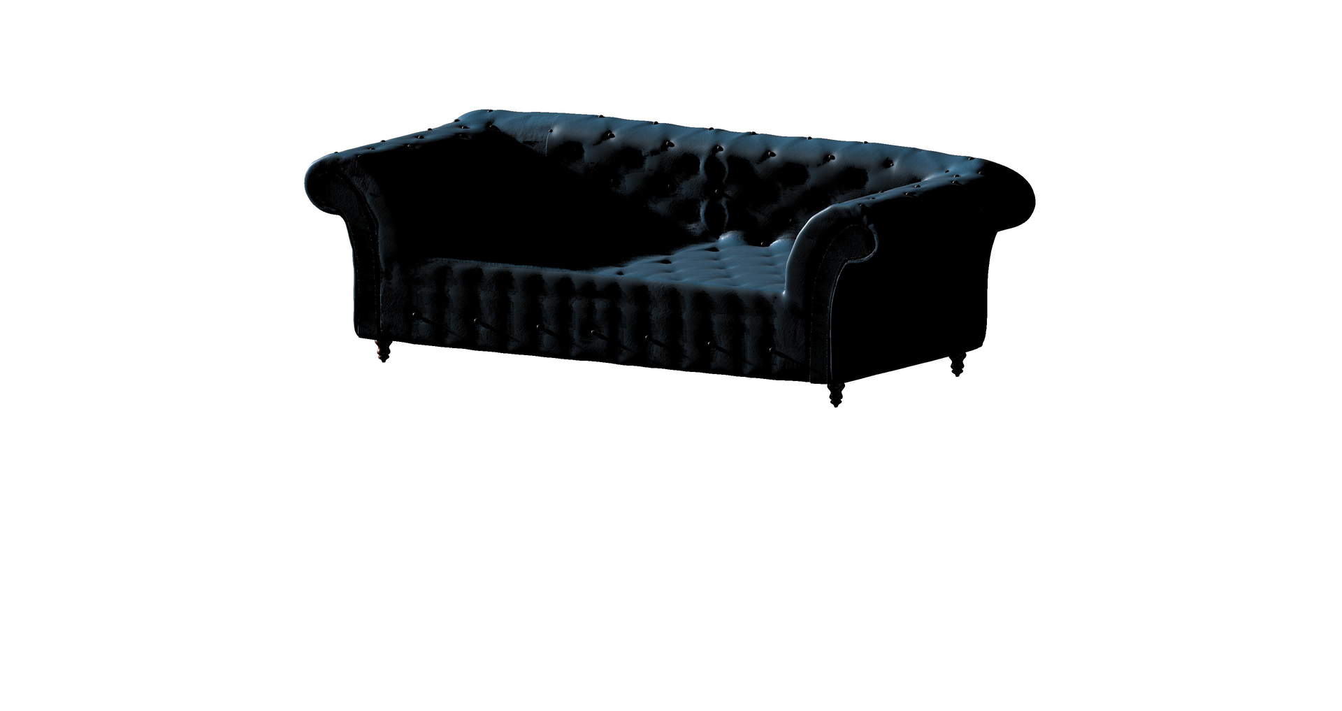3D Blue Basic Capitone Sofa2 - TurboSquid 1985269