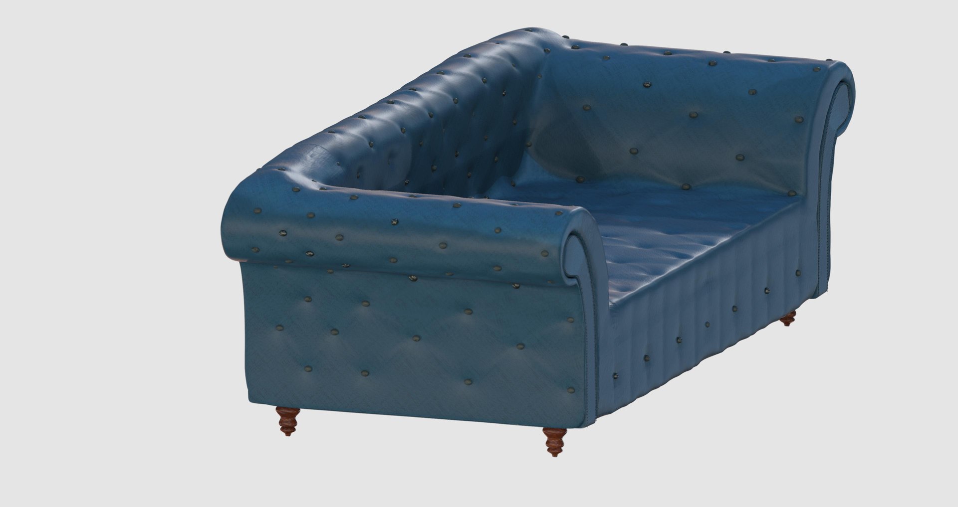 3D Blue Basic Capitone Sofa2 - TurboSquid 1985269