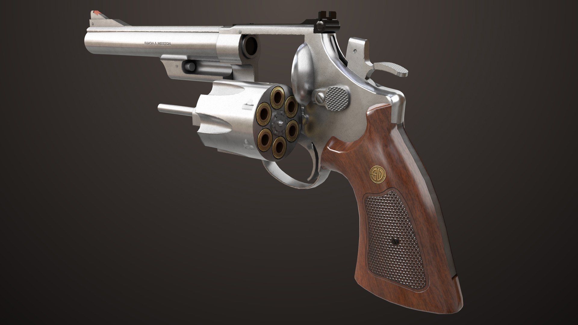 3D 7 Silver Revolvers Collection All PBR Unity UE Textures Included ...