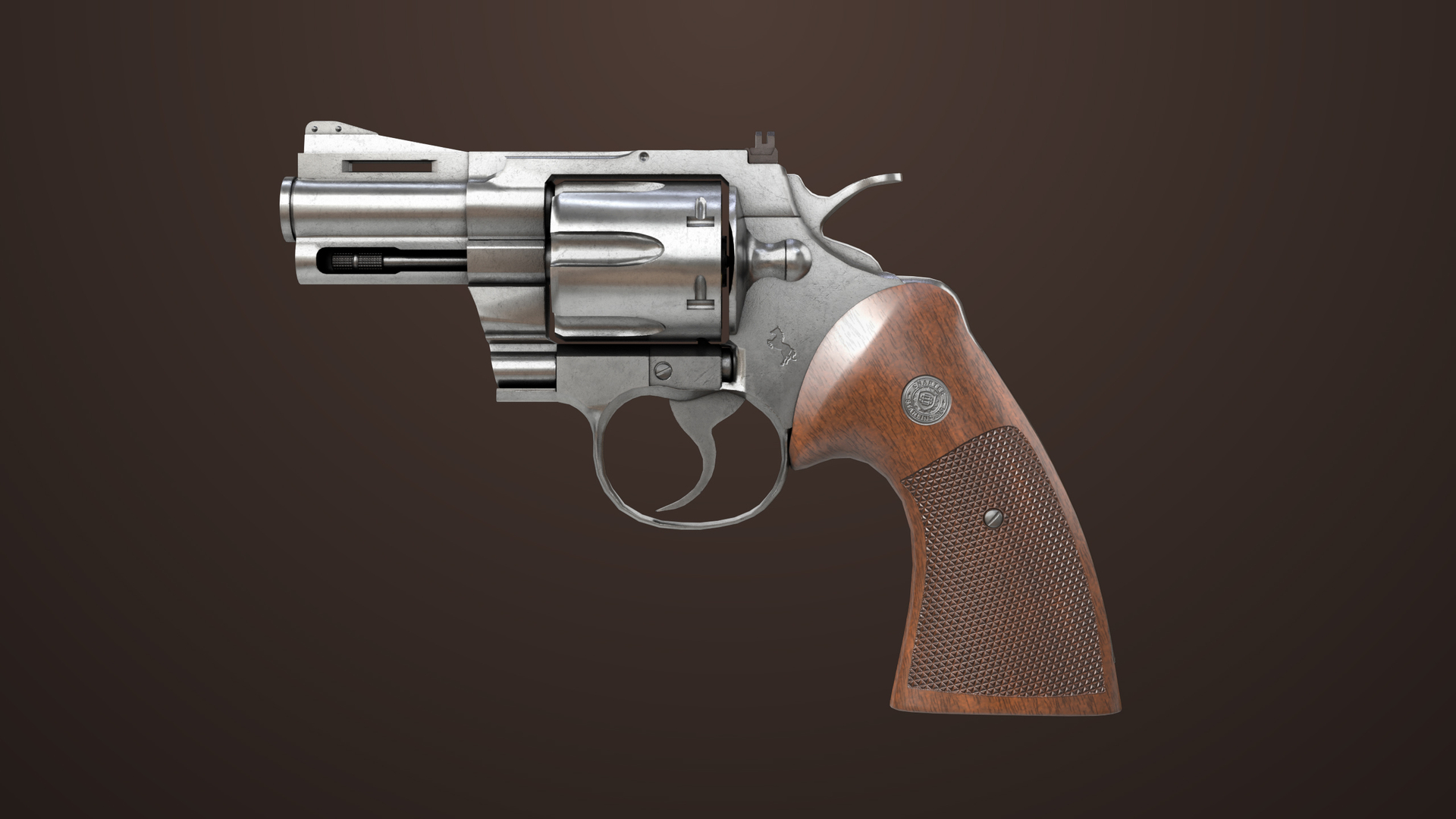3D 7 Silver Revolvers Collection All PBR Unity UE Textures Included ...