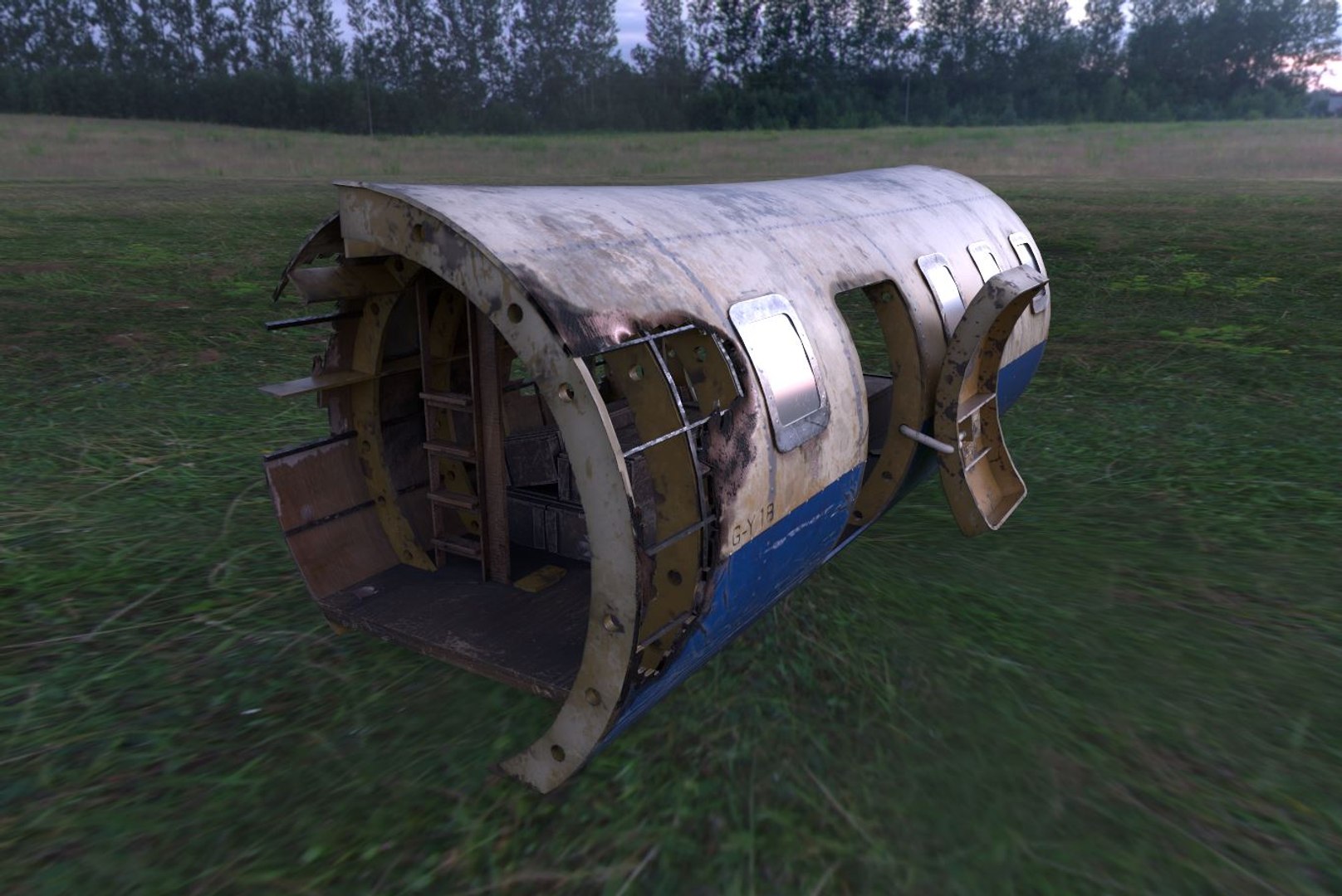 Wrecked Aircraft Part 3D Model - TurboSquid 1954443