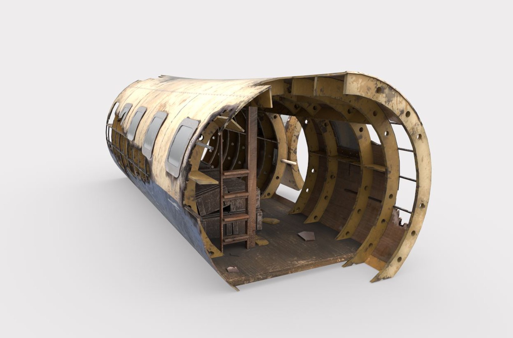 Wrecked Aircraft Part 3D Model - TurboSquid 1954443
