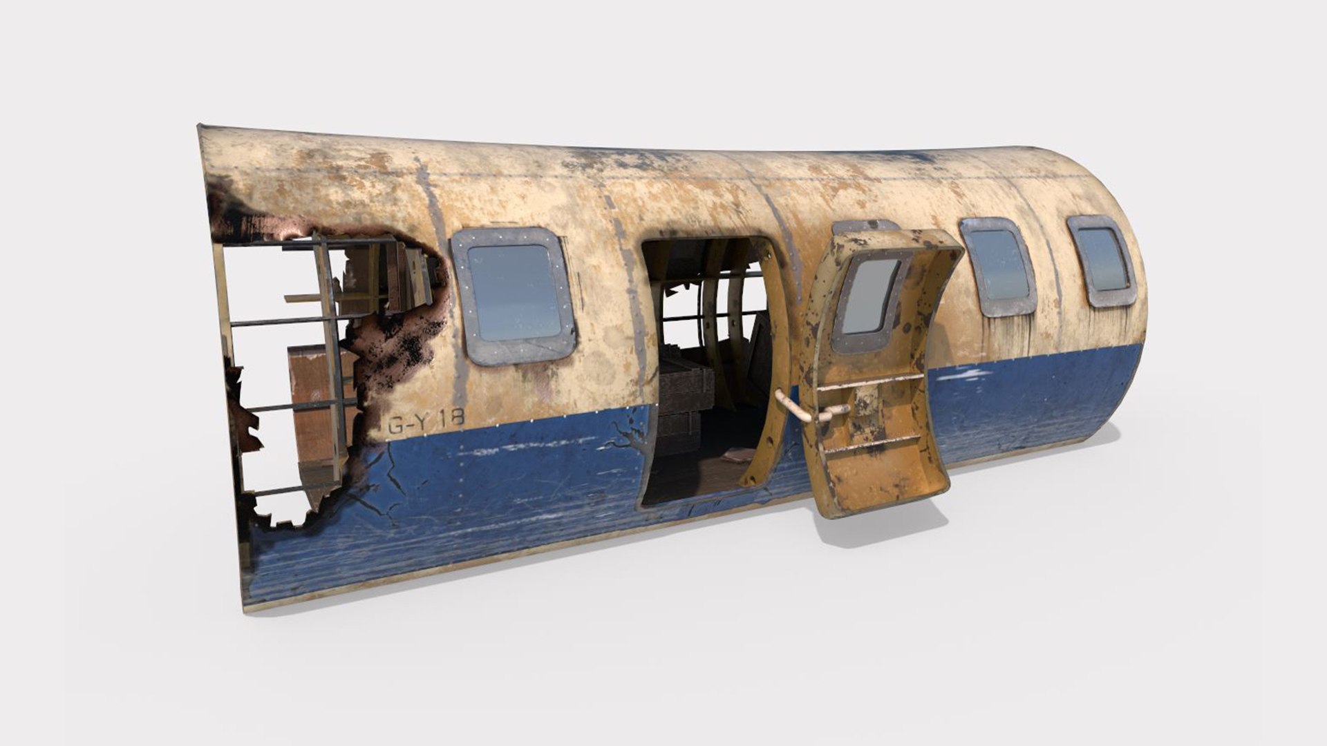Wrecked Aircraft Part 3D Model - TurboSquid 1954443