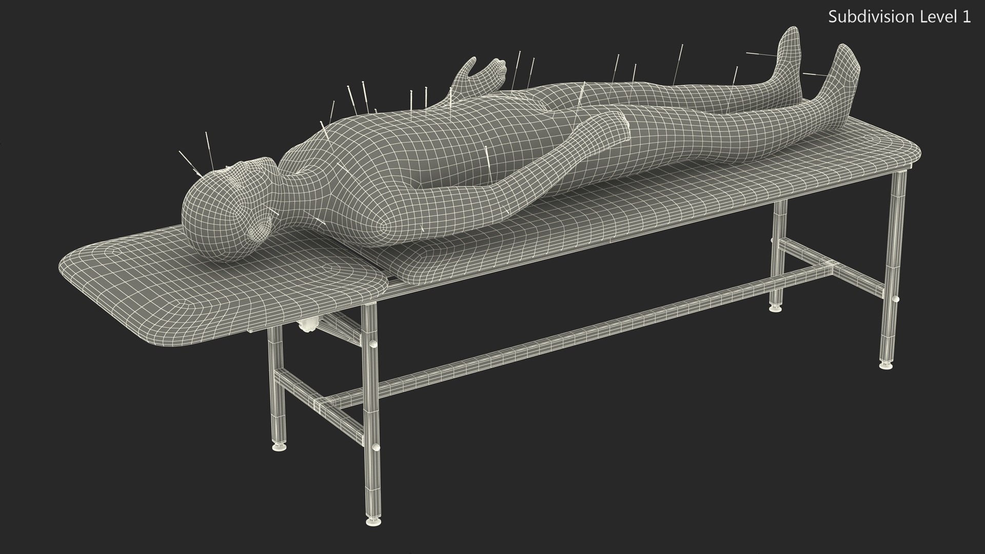Male Acupuncture Mannequin On The Couch 3D - TurboSquid 2253639