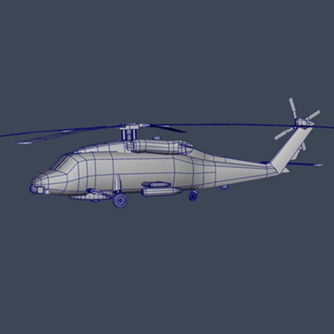3d Model Sikorsky Seahawk Helicopter
