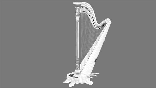 Harp music instrument model - TurboSquid 1676905