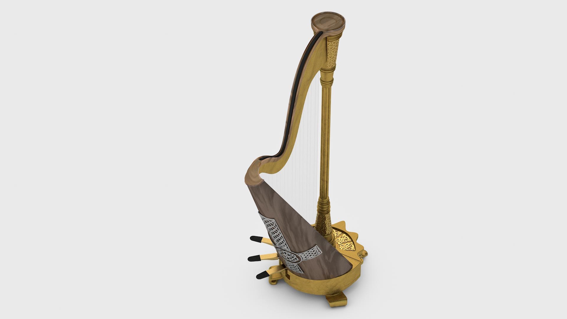 Harp Music Instrument Model - TurboSquid 1676905
