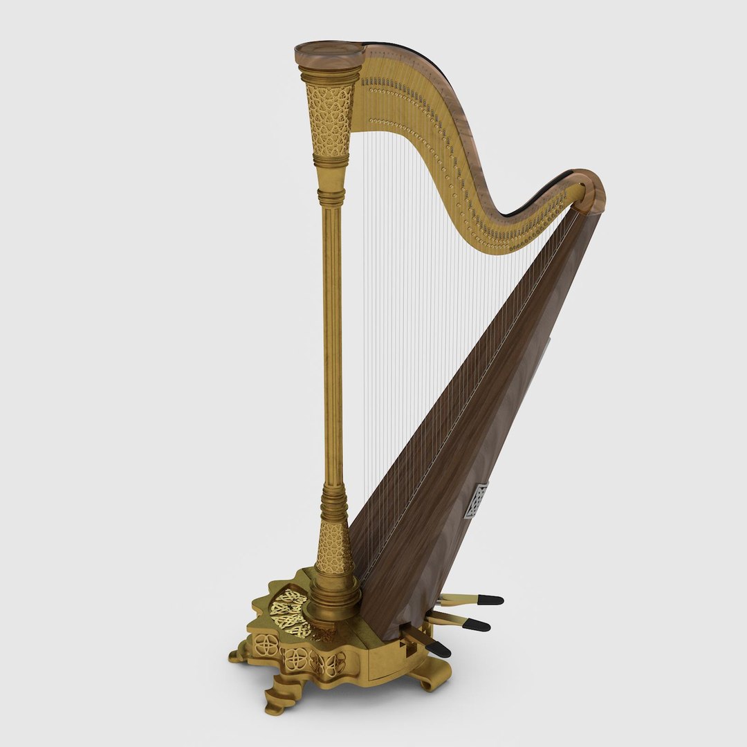 Harp Music Instrument Model - TurboSquid 1676905