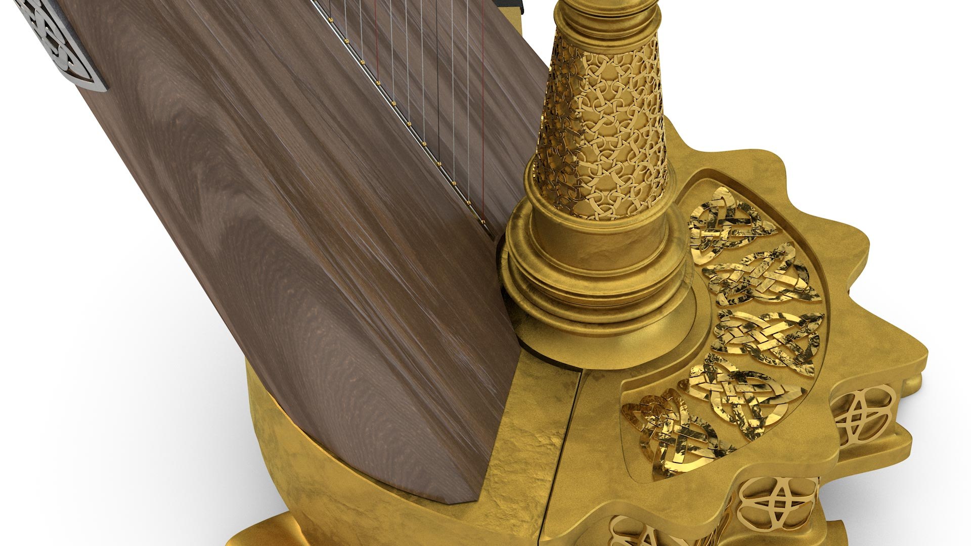 Harp Music Instrument Model - TurboSquid 1676905