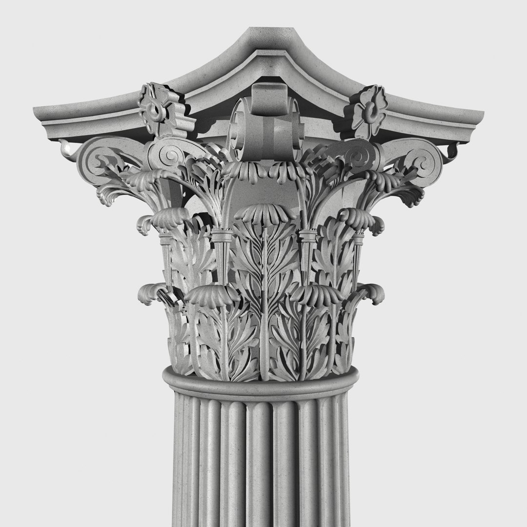 3D Corinthian Column Model - TurboSquid 1328704