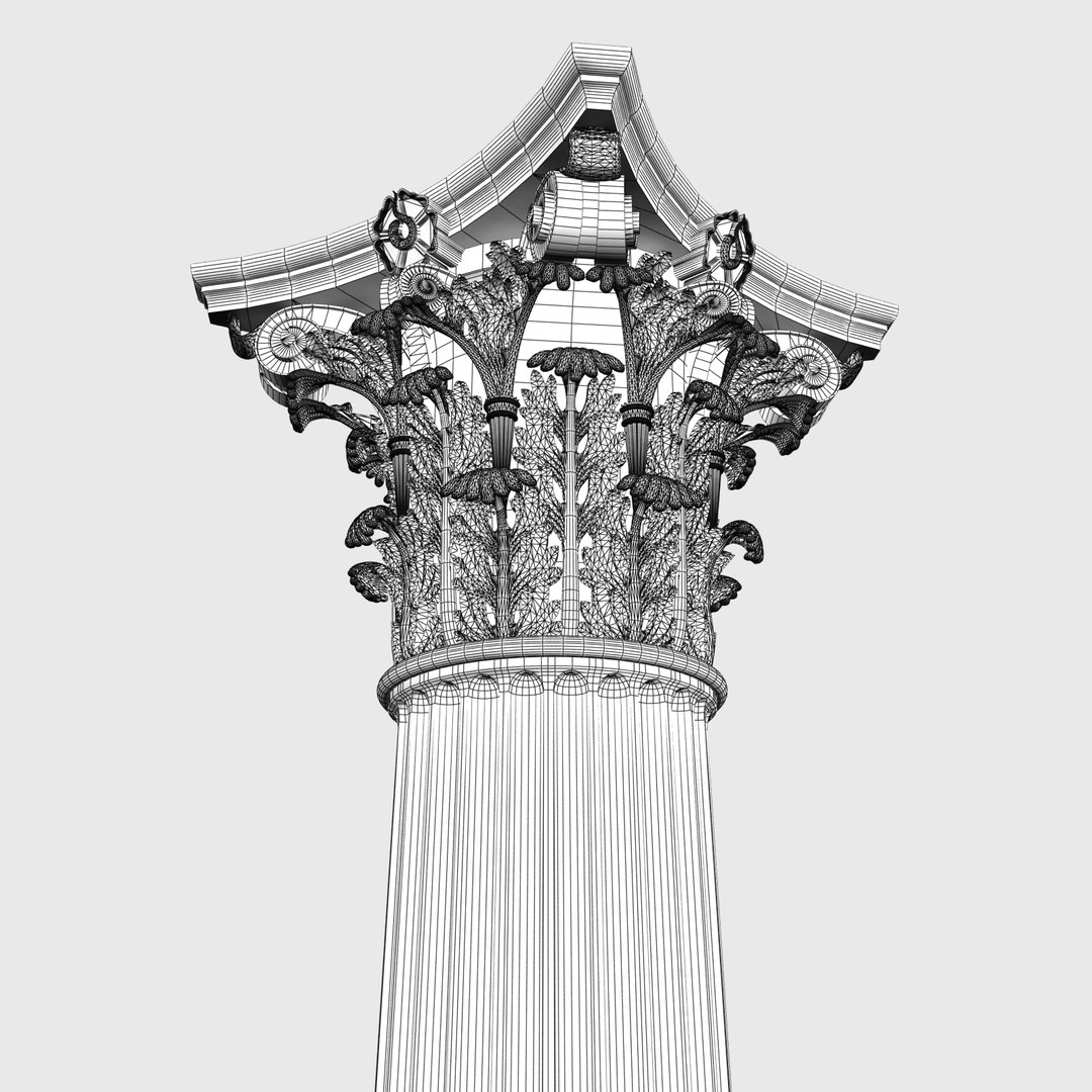 3D Corinthian Column Model - TurboSquid 1328704