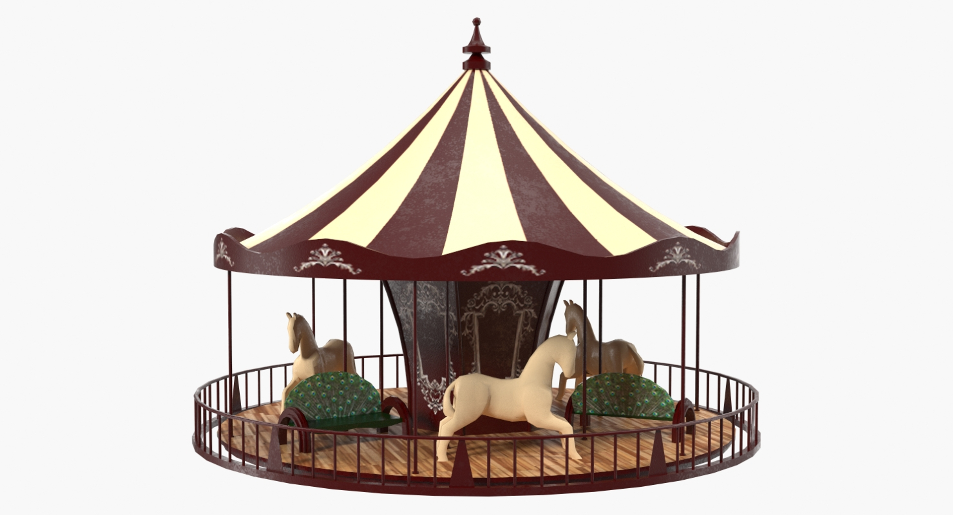 Vintage Carousel 3D Model - TurboSquid 1329124